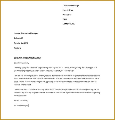 6 Request Letter For Financial Assistance Fabtemplatez