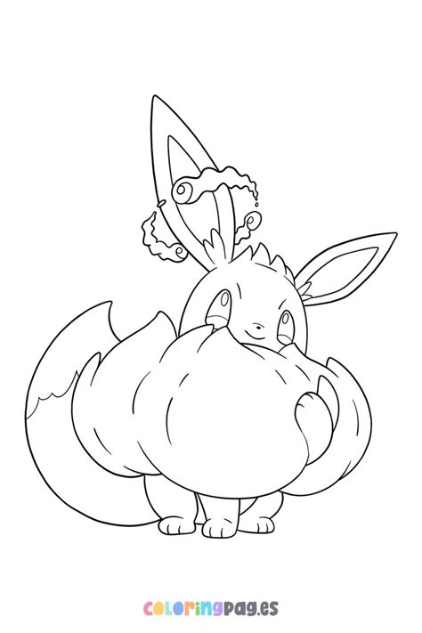 Pokémon Gigantamax Eevee Coloring Page In 2024 Pikachu Coloring Page Coloring Pages Pokemon
