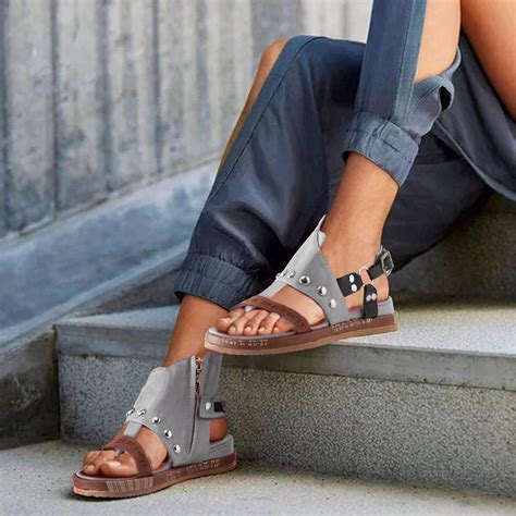 Sandalen Damen Damen Flach Sandalen Barfuß Comfort Pantoletten
