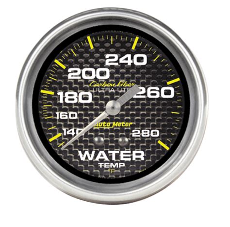 Auto Meter 4831 Carbon Fiber Water Temperature Gauge