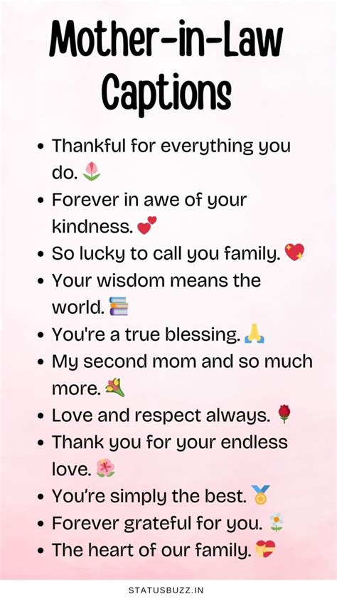 Mother In Law Captions Quotes Statusbuzz