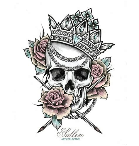 Pin By NOD On Arte Dibujos Choleros Worldwide Pretty Skull Tattoos Skull Rose Tattoos