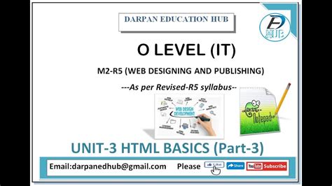 Html Basics Theory Part 3nielit O Level M2 R5web Designing