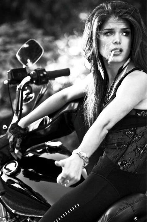 Women Smoking Avgeropoulos Marie Chicks On Bikes Beautiful People