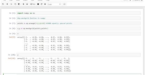Python And It S Libraries Meshgrid And Where Functions In Numpy