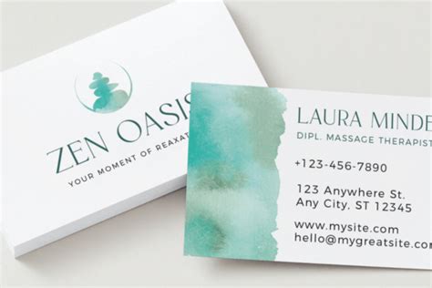 Massage And Spa Business Card Template Psd Graphic By Spiritdesign