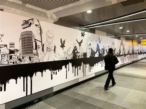 Massive Manga Mural Takes Over Tokyo Station To Celebrate Jujutsu