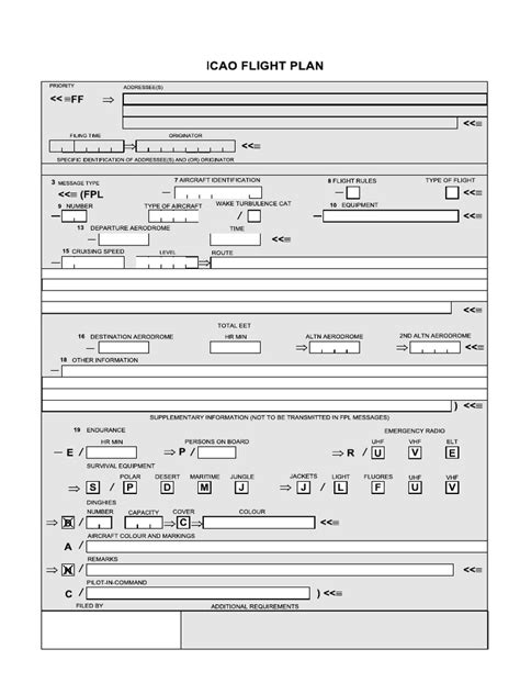 Icao Fp Template Pdf