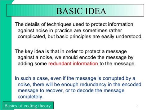 Basics Of Coding Theory