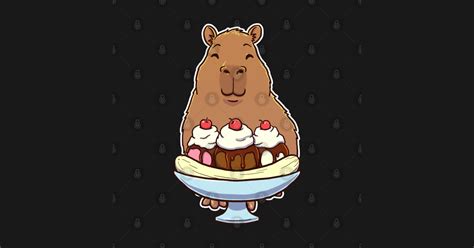 Capybara Banana Split Desert Capybaras T Shirt Teepublic