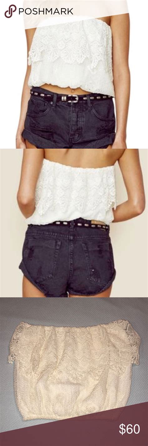 Jens Pirate Booty Lace Strapless Crop Top Size S Gorgeous Jens Pirate
