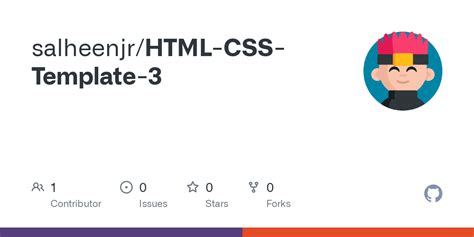 GitHub Salheenjr HTML CSS Template 3