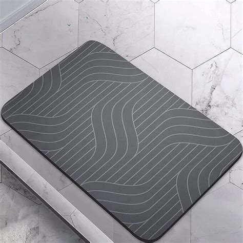 Stone Bath Mat Diatomaceous Earth Bathmat Non Slip Super Absorbent