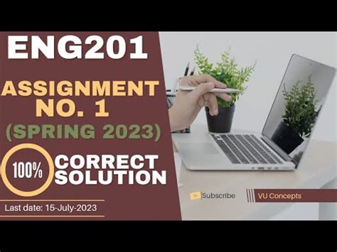 ENG201 Assignment 1 Solution 2023 ENG201 Assignment 1 2023 ENG201