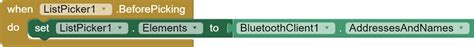Bluetooth Listpicker List Is Empty Not Shown But Hc Connection Is Succesfuly With Manuel