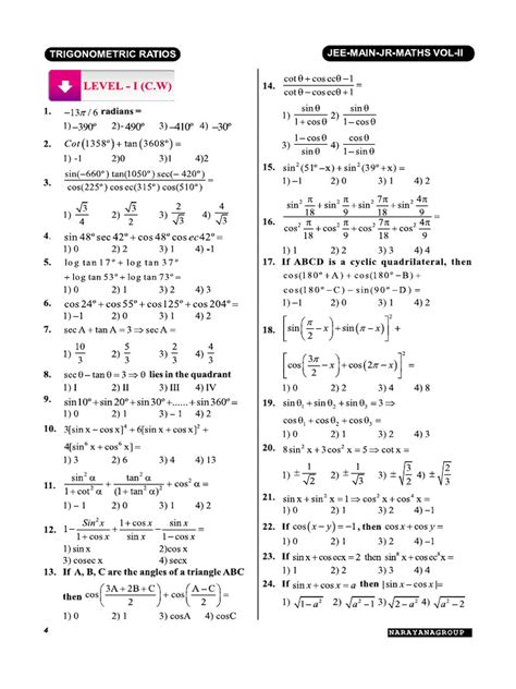 Trigonometry Assignment Pdf