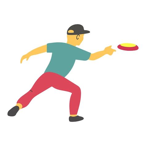 Premium Vector Throwing Frisbee Icon Clipart Avatar Logtotype Isolated Illustration