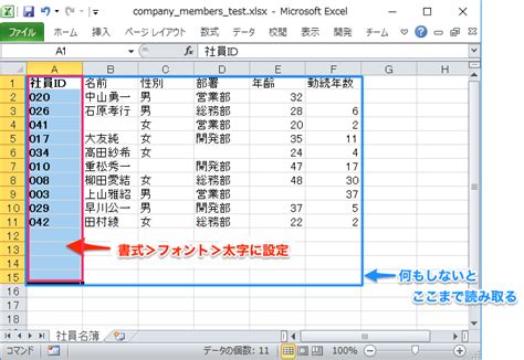 Openpyxl で様々なセル範囲のデータを読み取る ガンマソフト
