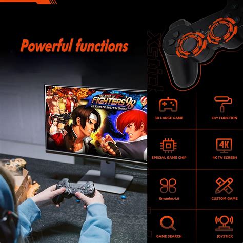 Regiisjoy 38000 En 1 Arcade Game Stick 45 Emulador Mini Consola De Juegos Con Controladores