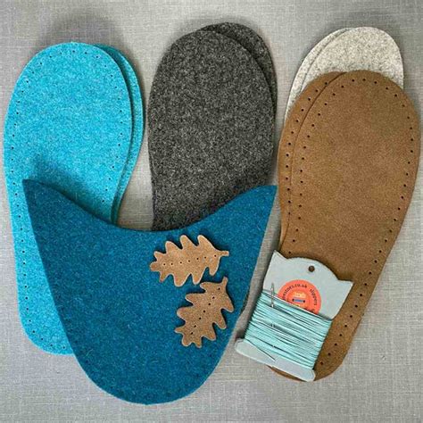 Oak Leaf Trimmed Design Diy Felt Slippers Usa And Canada Joes Toes Us