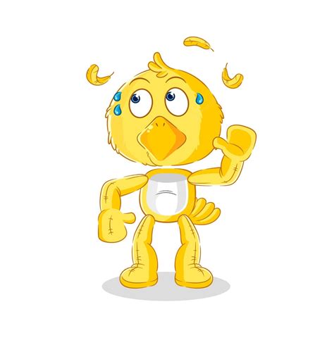Premium Vector Chick Eavesdropping Vector Cartoon Character