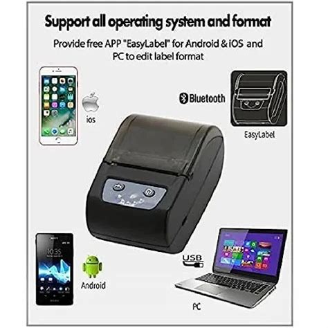 Shreyans 58mm Mini Inkless Label Maker 2 In 1 Bluetooth Thermal Barcode Labels And Receipt