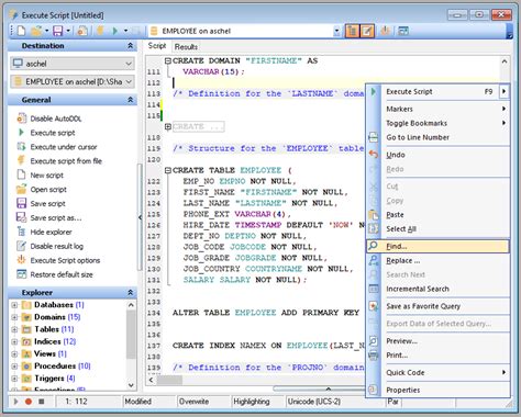 SQL Management Studio For InterBase Firebird SQLManager