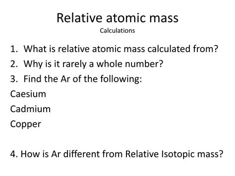PPT Isotopes And Mass Calculations PowerPoint Presentation Free Download ID