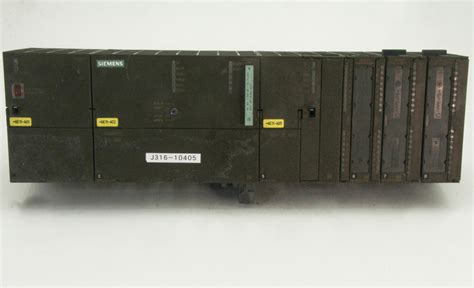 10405 SIEMENS CPU 318-2 PROCESSOR MODULE ASSY W/ 5 MODULES 6ES7 ...