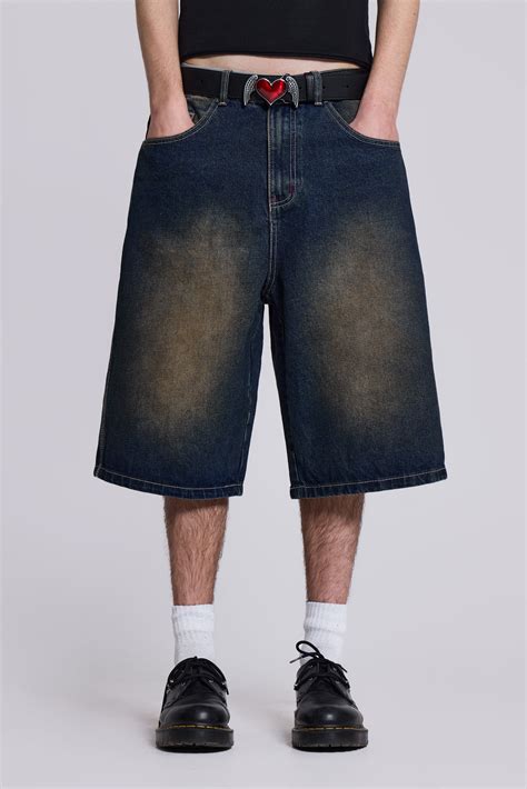 Shop Bronx Jumbo Fit Denim Jorts Jaded London Clothing