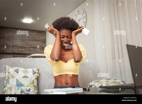 The African American Black Woman Is Shocked By Checks Prices Income