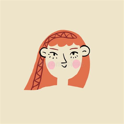 Cute Doodle Cartoon Hand Drawn Girl Illustration Cute Doodle Girl