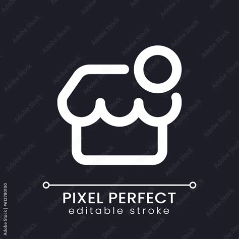 Online Shop Notification Pixel Perfect White Linear Ui Icon For Dark Theme New Product Adding