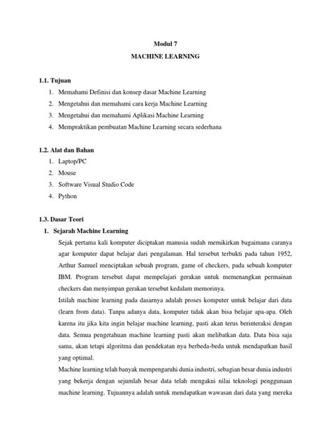 Modul 7 Machine Learning Pdf