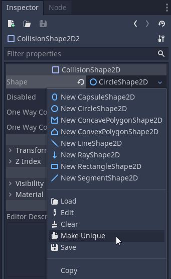 Duplicatingcopying Collisionshape2ds Causes The Collision Shapes To