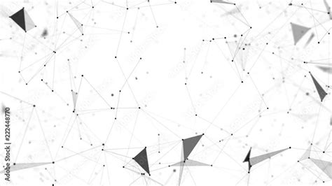 Figures On A White Backgroundabstract Digital Data Nodes And