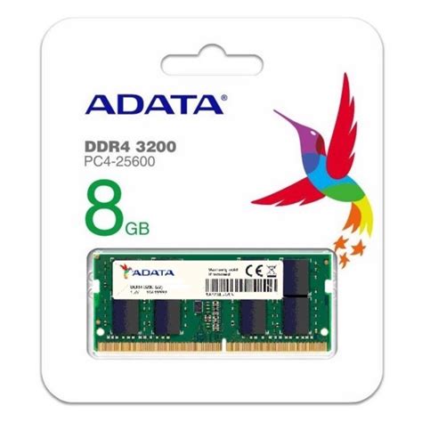 Adata แรมโน๊ตบุ๊ค So Dimm 8 Gb Ddr4 3200 Ad4s32008g22 Rgn Ad4s32008g22 Sgn Ad4s320032g22