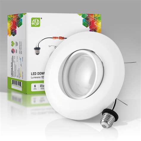 Asd 6 Gimbal Led Recessed Can Retrofit Light 5000k