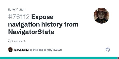 Expose Navigation History From Navigatorstate Issue Flutter