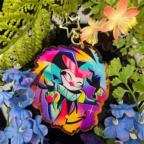 Fizzarolli Helluva Boss Hollographic Keychain Etsy