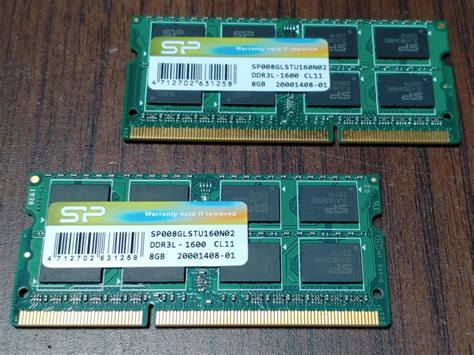 Yahooオークション Sp ノートpcメモリ 16gb Ddr3l 1600 8g×2枚