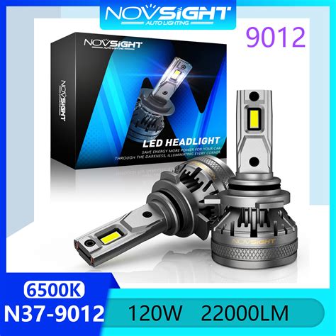 Novsight N37 9012 Hir2 Led Headlight Bulbs 120w 22000lm 6500k Super
