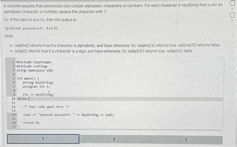 Solved A Website Requires That Passwords Only Contain