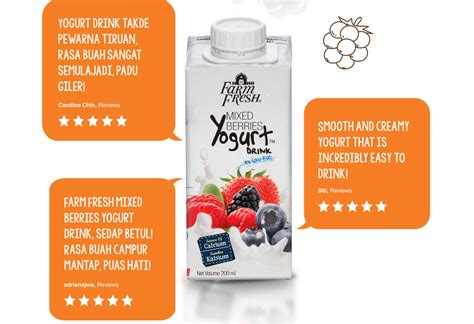 Farm Fresh Uht Yogurt Drink Mixberry 200ml X 24 Packs Shopee Malaysia