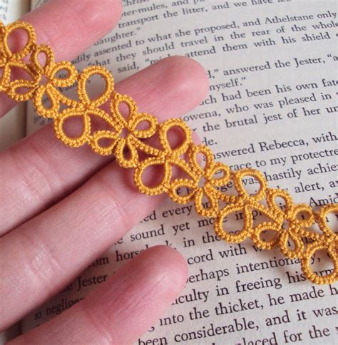 Gold Bookmark In Tatted Lace On Luulla