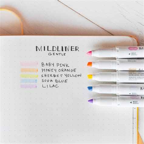 New Mildliner Highlighter Colors Gentle Pack Jennys Crayon Collection