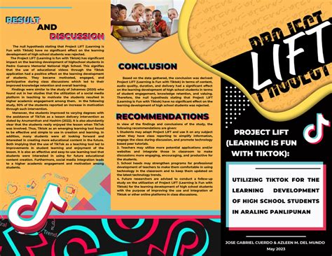 Brochure Thesis Recommendationsrecommendations Based On The Data Gathered The Conclusion Was