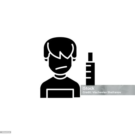 사출 블랙 아이콘 개념입니다 사출 평면 벡터 기호 기호 그림입니다 건강관리와 의술에 대한 스톡 벡터 아트 및 기타 이미지