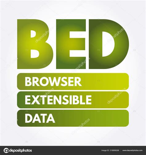 Bed Browser Extensible Data Acronym Stock Vector Image By Dizanna