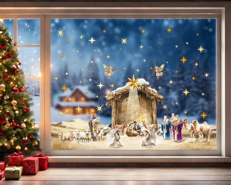 3 Sheet Extra Large 472inch Christmas Nativity Scene